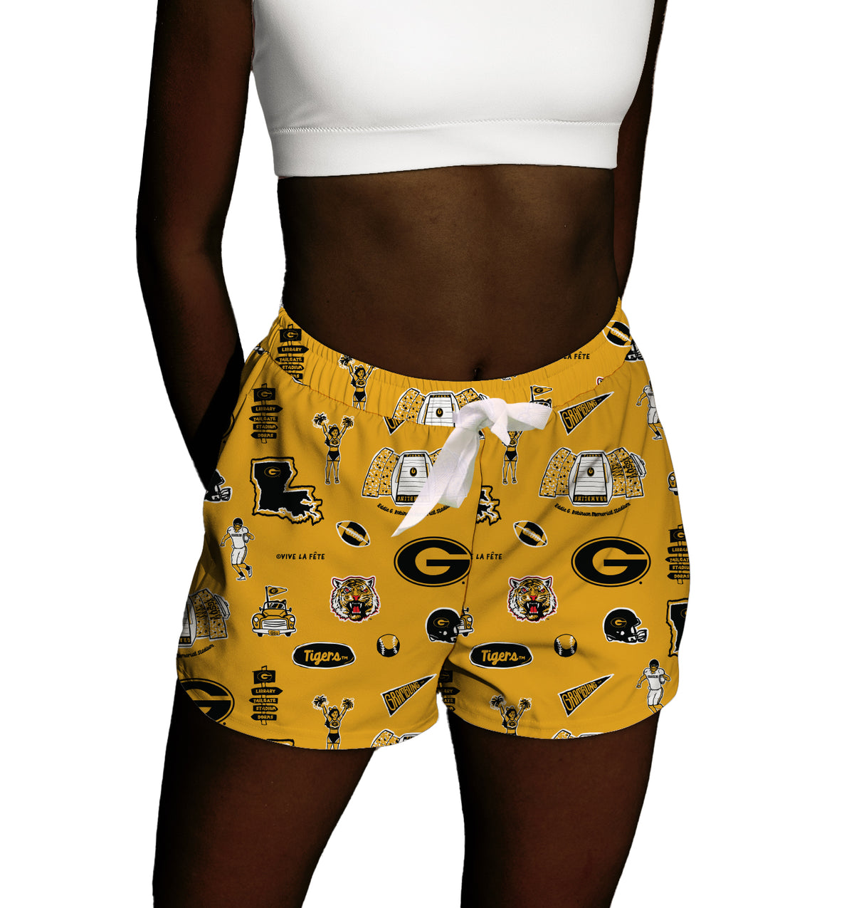 Grambling State Tigers GSU Repeat Print Hand Sketched Vive La Fete Imp ...