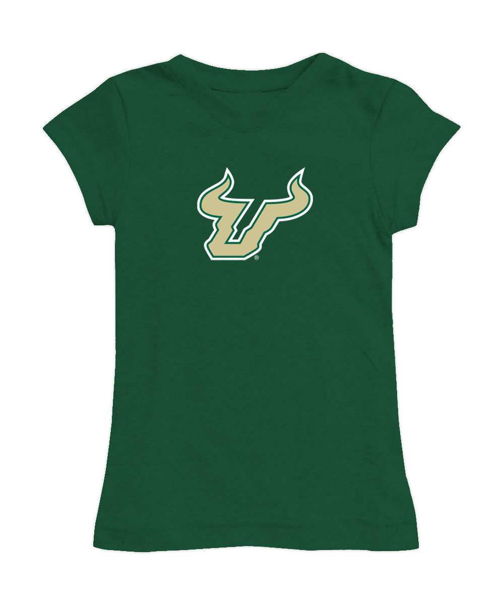 South Florida Bulls USF Girl´s Fitted Cotton T-shirt White — Vive La ...