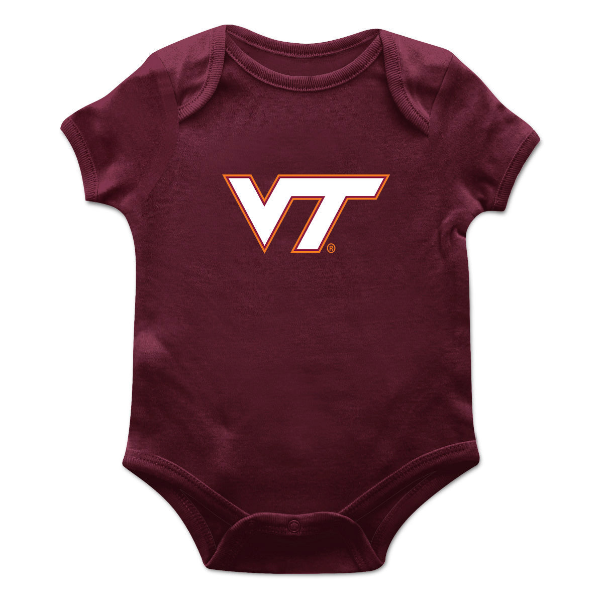 Virginia Tech Hokies VT Cotton Short Sleeve Bodysuit White — Vive La ...