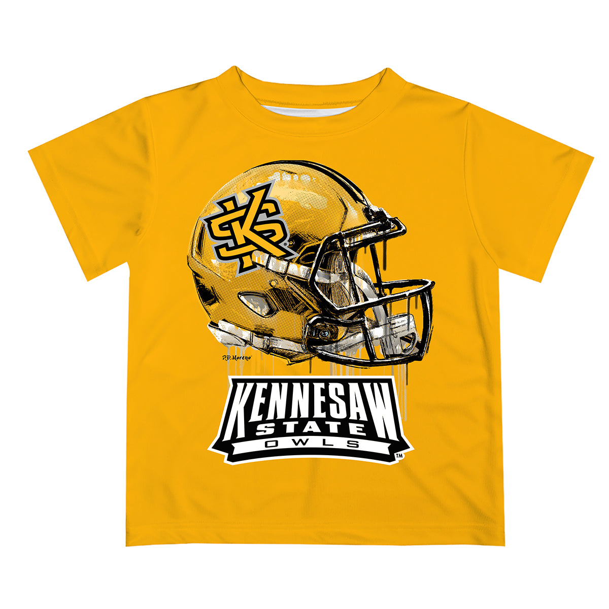 Kennesaw State University KSU Owls Original Dripping Football Helmet T ...