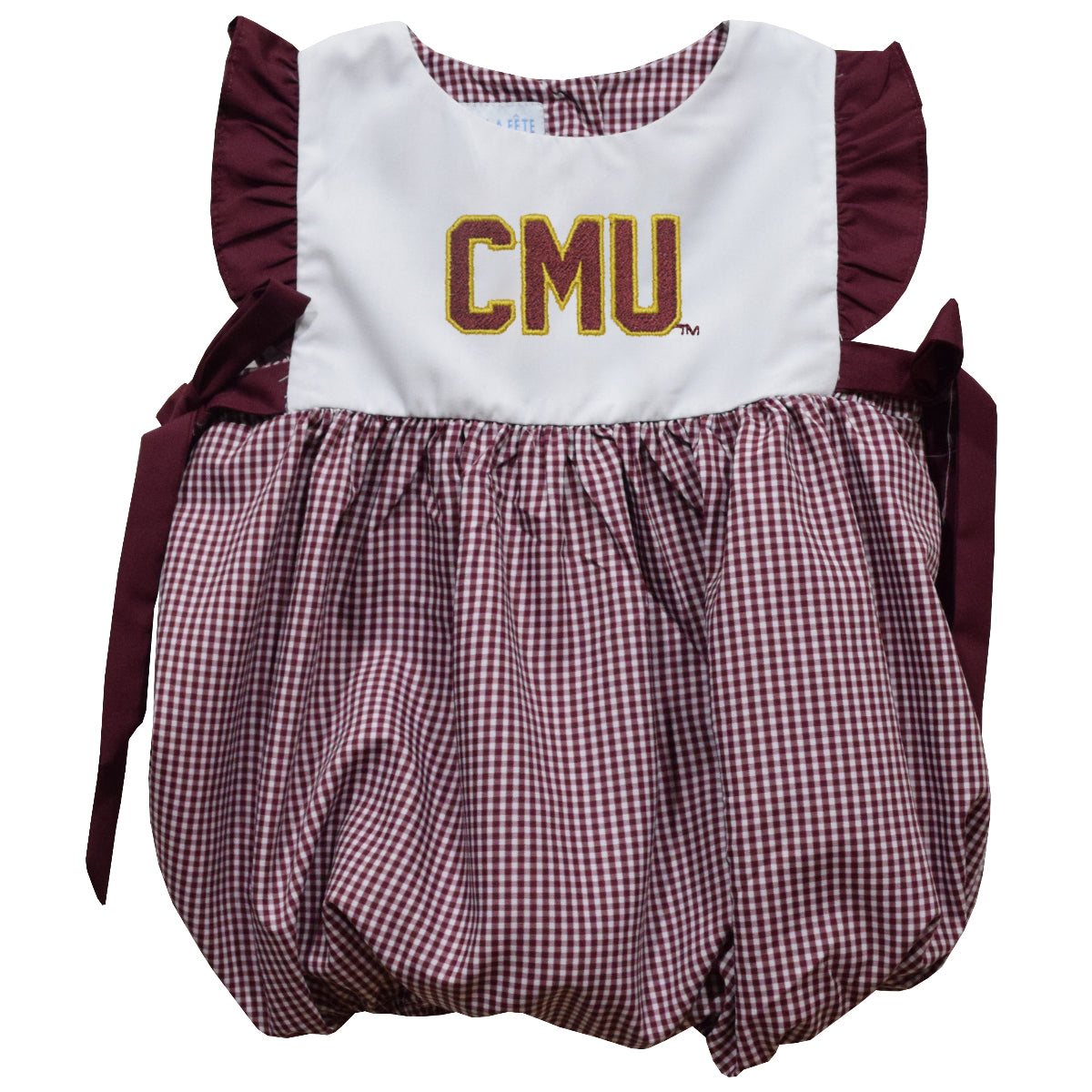 Colorado Mesa University Mavericks CMU Embroidered Maroon Gingham Girl ...