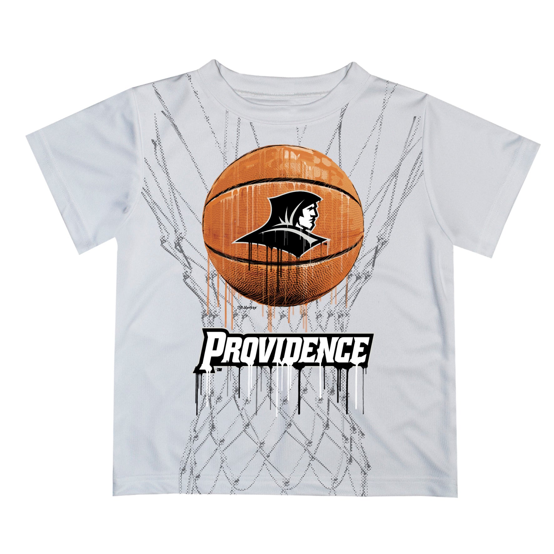 Providence Friars Original Dripping Basketball Heather Gray T-Shirt by ...