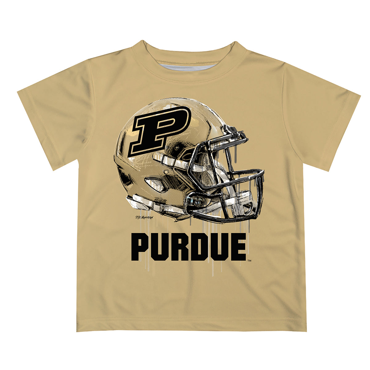 Purdue University Boilermakers Original Dripping Football Helmet T-Shi ...