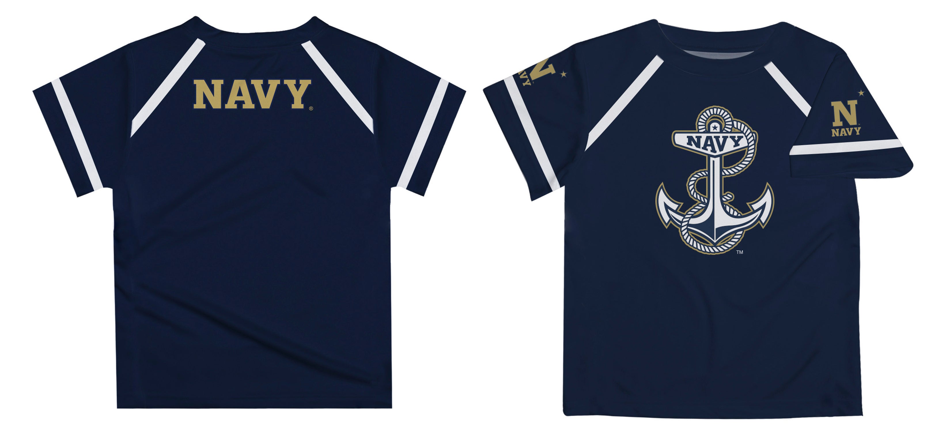 United States Naval Academy Navy Blue and Gold Tee Shirt — Vive La Fête ...